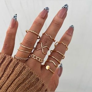 Jewelry | 68 Pcs Gold Knuckle Rings Set For Women Girls Stackable Rings ...